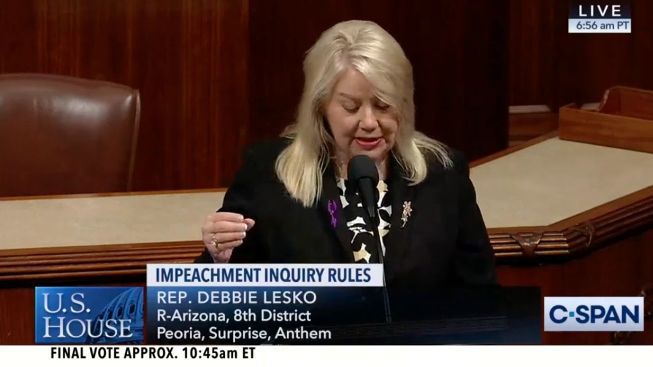 What Debbie Lesko and Andy Biggs said During the Impeachment Inquiry ...