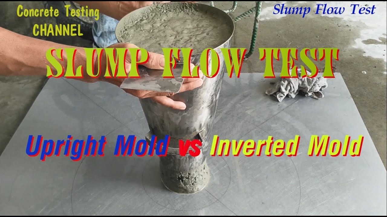 Slump flow test (2 methods) - YouTube