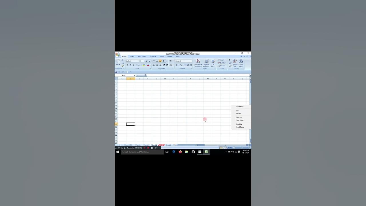 Ms Excel Home Tab Youtube