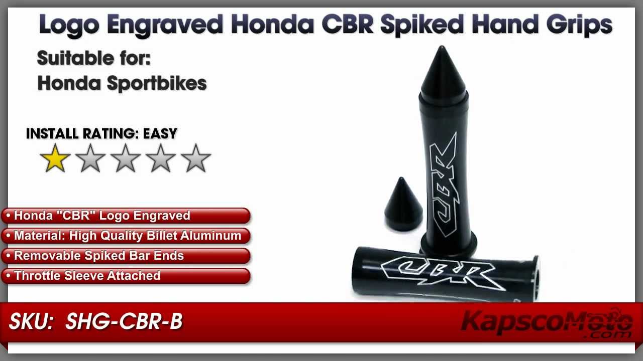 Motorcycle Hand Grips: Honda CBR Spiked Hand Grips with Logo Engraved ...