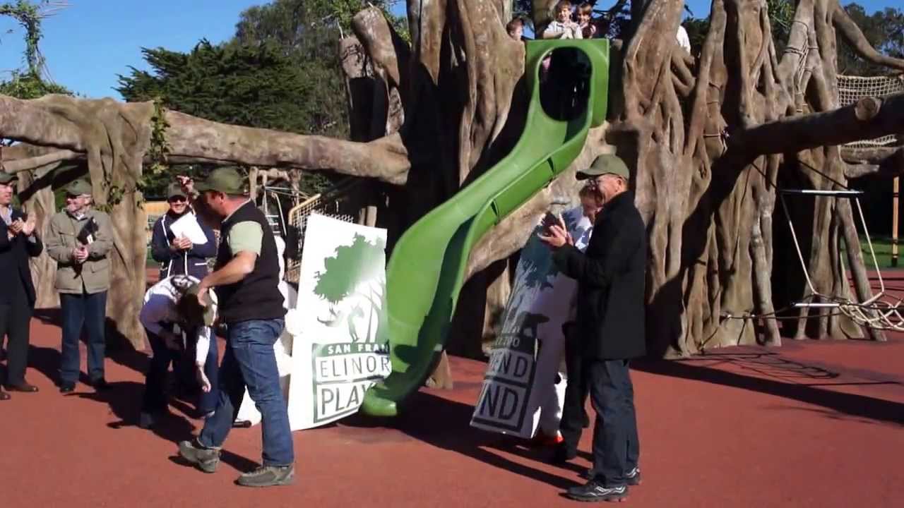 San Francisco Zoo playground - Phil Ginsburg slides to cut ribbon ...