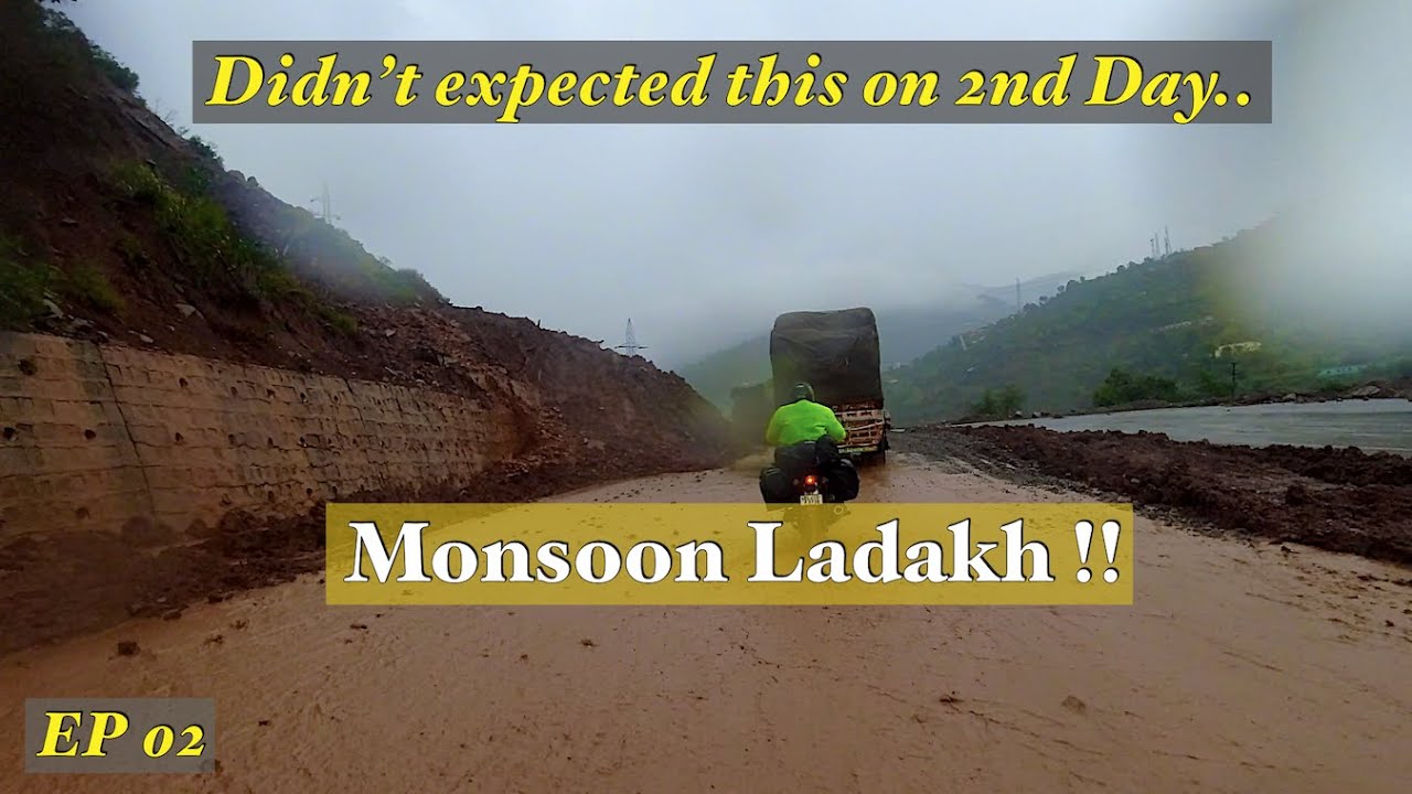 Adventure started in heavy rain& land slide| Jammu to Srinagar| Leh ...