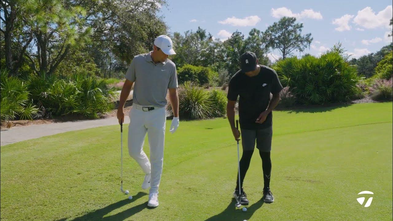 Tiger Woods & Scottie Scheffler's Short Sided Chip Master Class | TaylorMade Golf Europe - YouTube