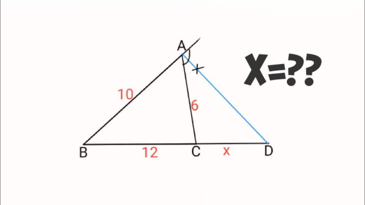 External angle bisector| angle| triangle| geometry| @logicxonomy| # ...