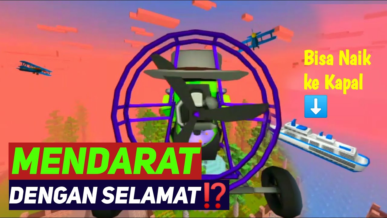 school party craft Game🔥 gemplay Aku Terbang degan baling-baling bambu⁉ ...