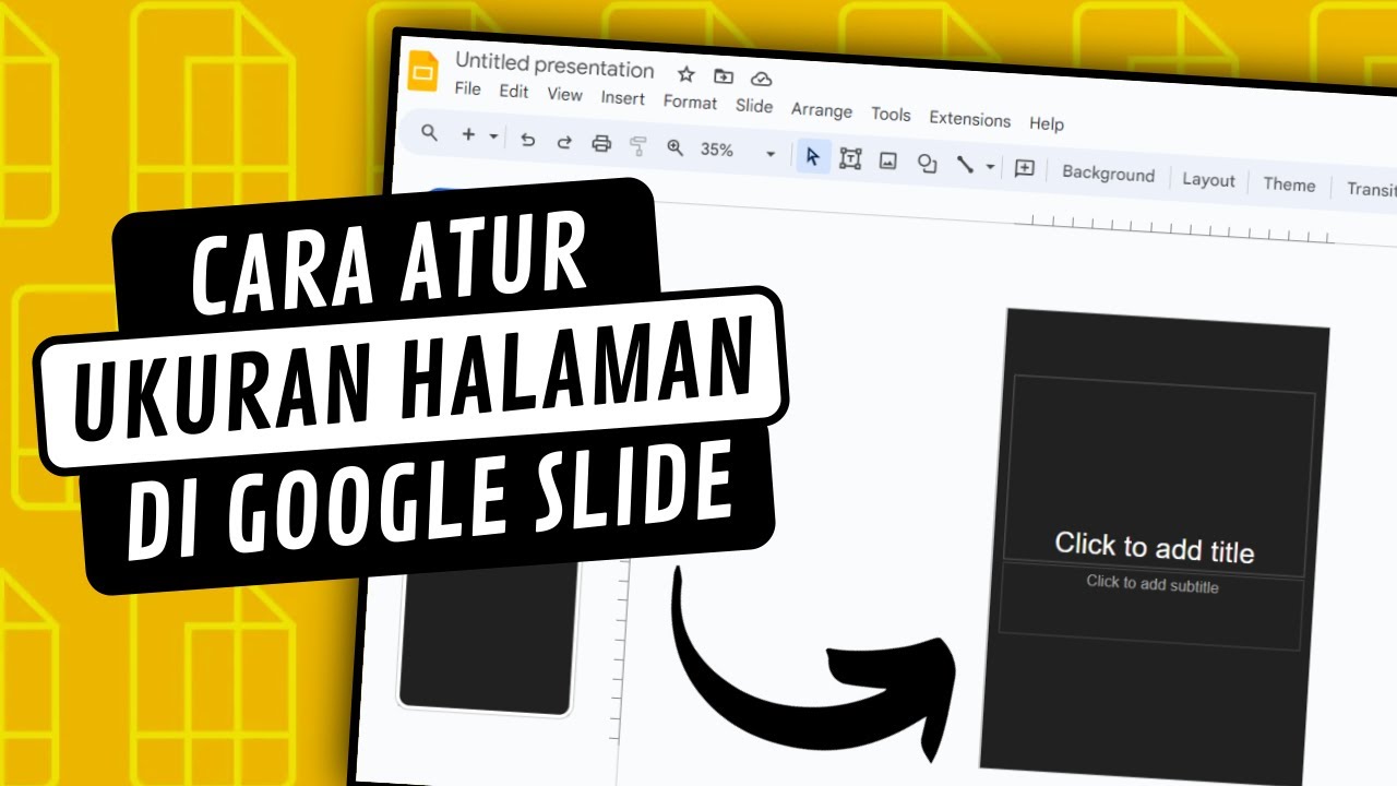 GOOGLE SLIDE : Cara setting ukuran halaman menjadi potret - YouTube