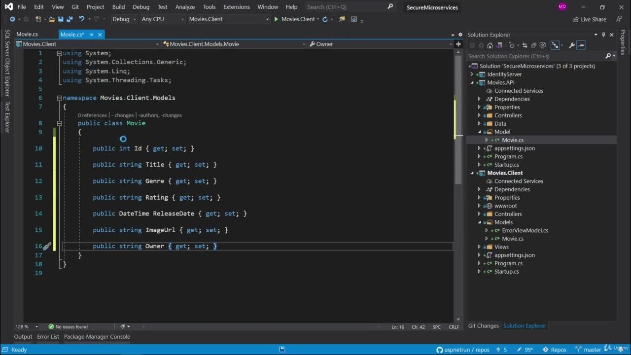 5.3 Adding Model Class into MVC Application - YouTube