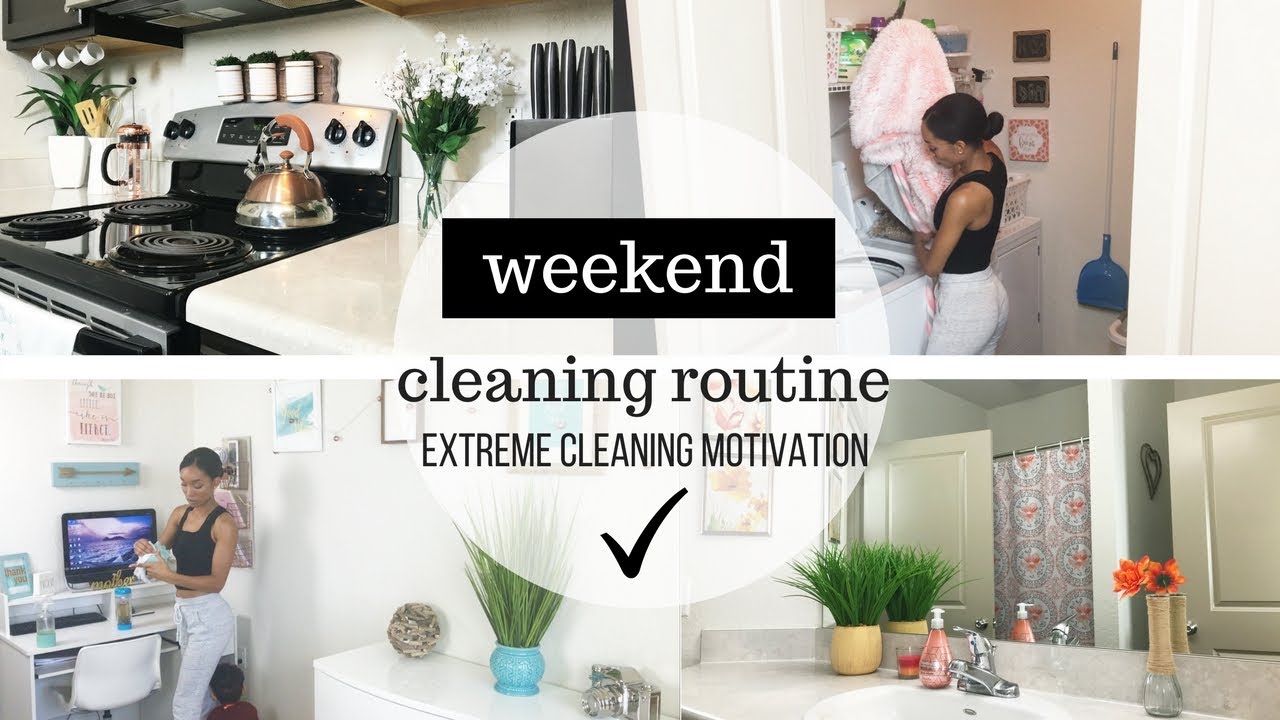 WEEKEND CLEANING ROUTINE // CLEAN WITH ME // CLEANING MOTIVATION - YouTube