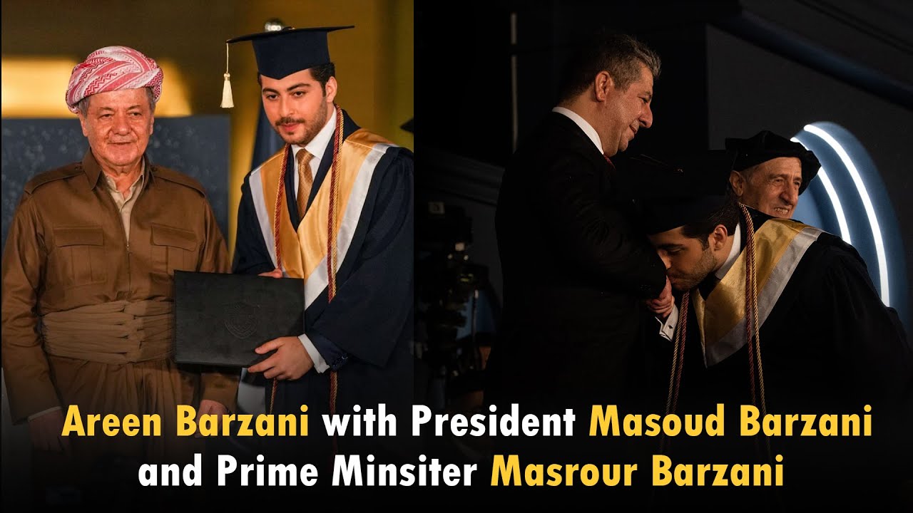 Areen Barzani with President Masoud Barzani and Prime Minsiter Masrour ...