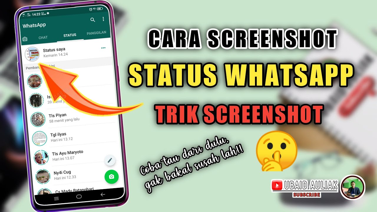 Cara Screenshot Status Whatsapp - YouTube