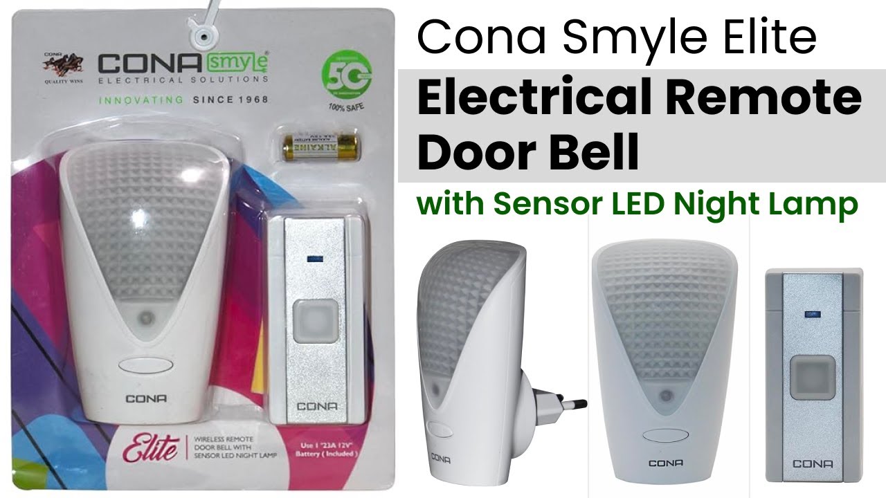 Wireless Electrical Cona Remote Door Bell with Sensor LED Light | Cona ...