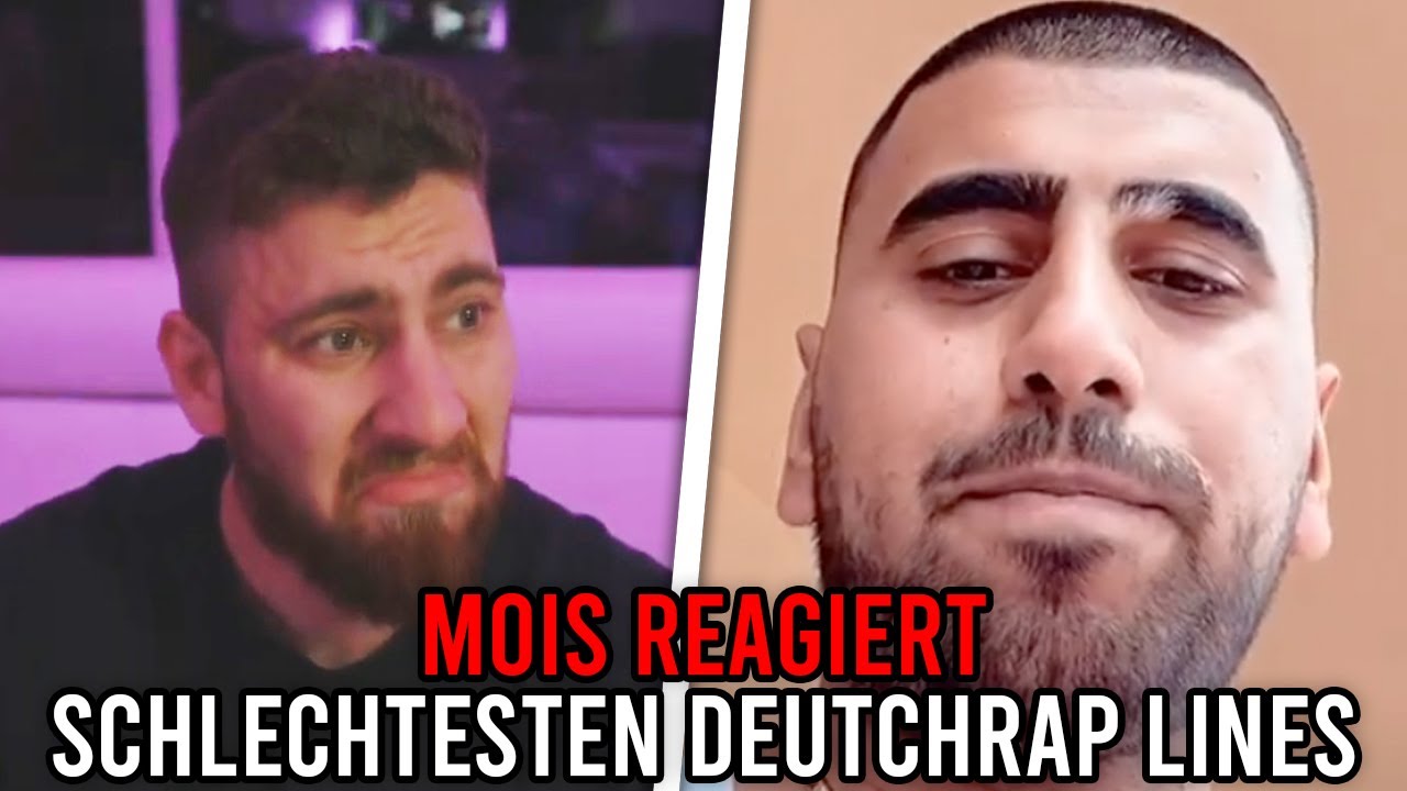 MOIS reagiert auf die SCHLECHTESTEN DEUTSCHRAP LINES 🎤😂 Mois Reaktion ...