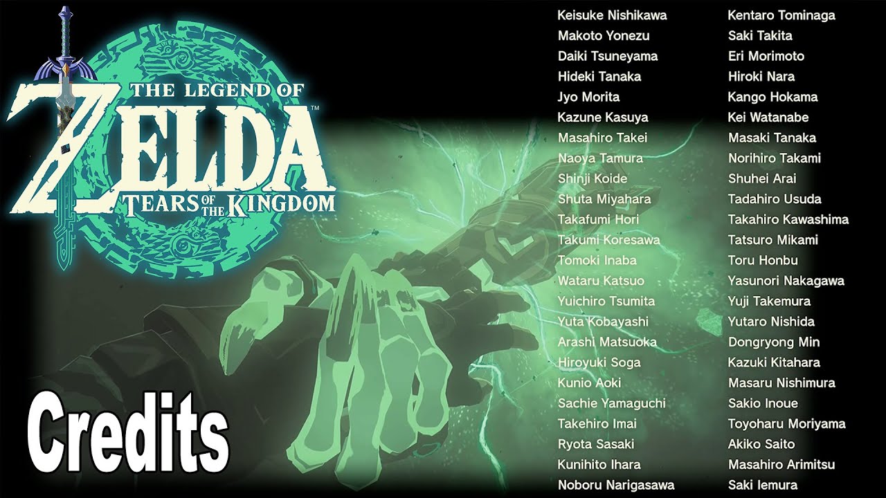 The Legend of Zelda Tears of the Kingdom Credits - YouTube
