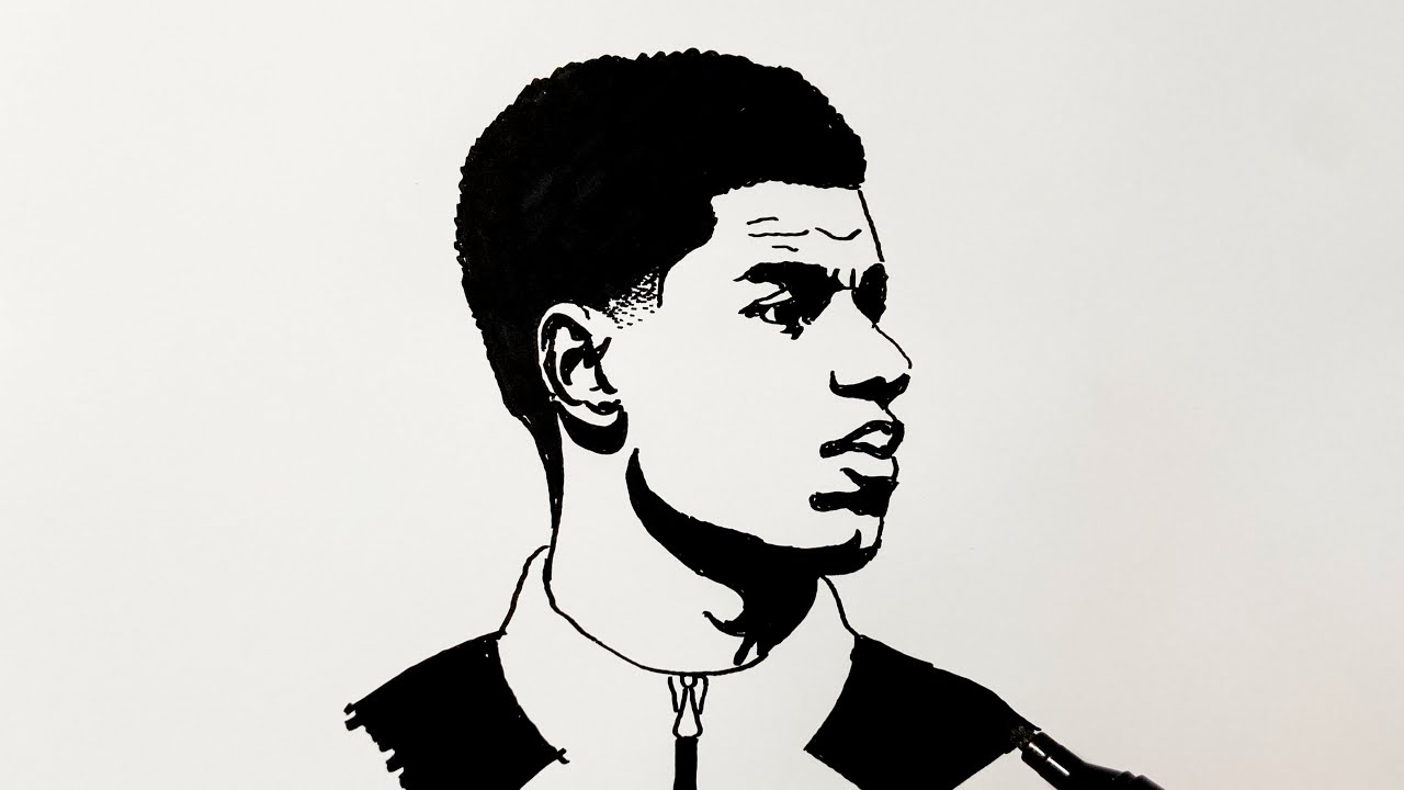 How to Draw Marcus Rashford - YouTube