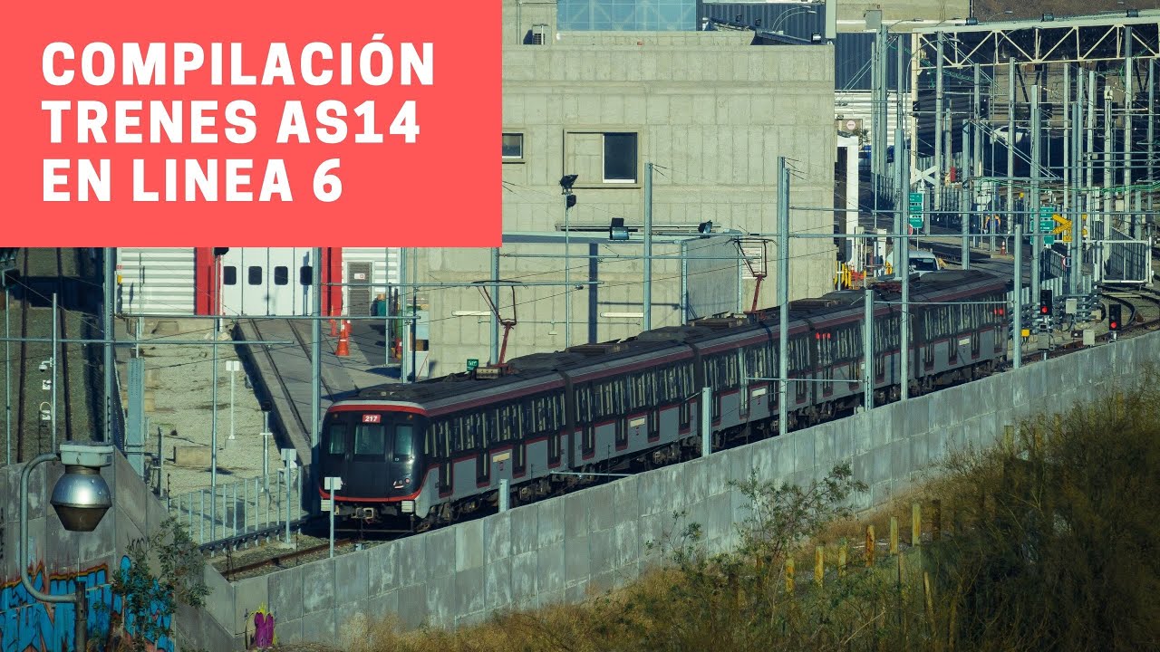 Metro de Santiago | Compilación Trenes CAF AS-14 en L6 - YouTube