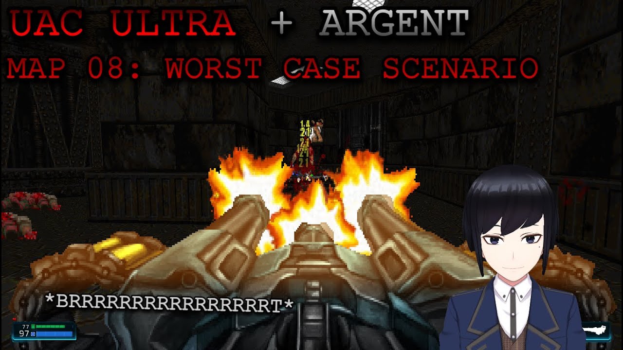 Doom 2 | UAC Ultra + Xaser's Argent, map 08: Worst case scenario - YouTube