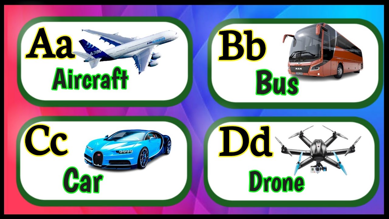 बच्चों के सीखने के लिए English Alphabet उदाहरण सहित,Learning video for ...