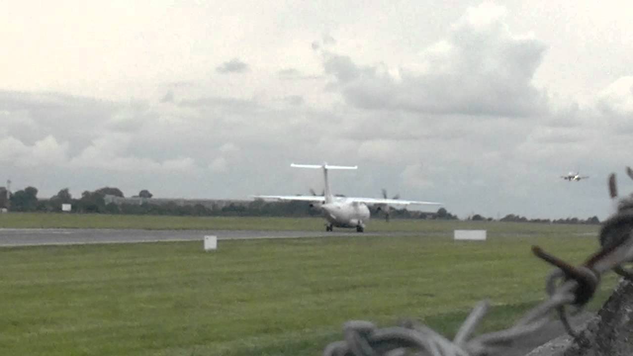 Luxair Embraer 145 LX-LGX takeoff, Aer Arran Dornier 328 G-BWIR taxi ...