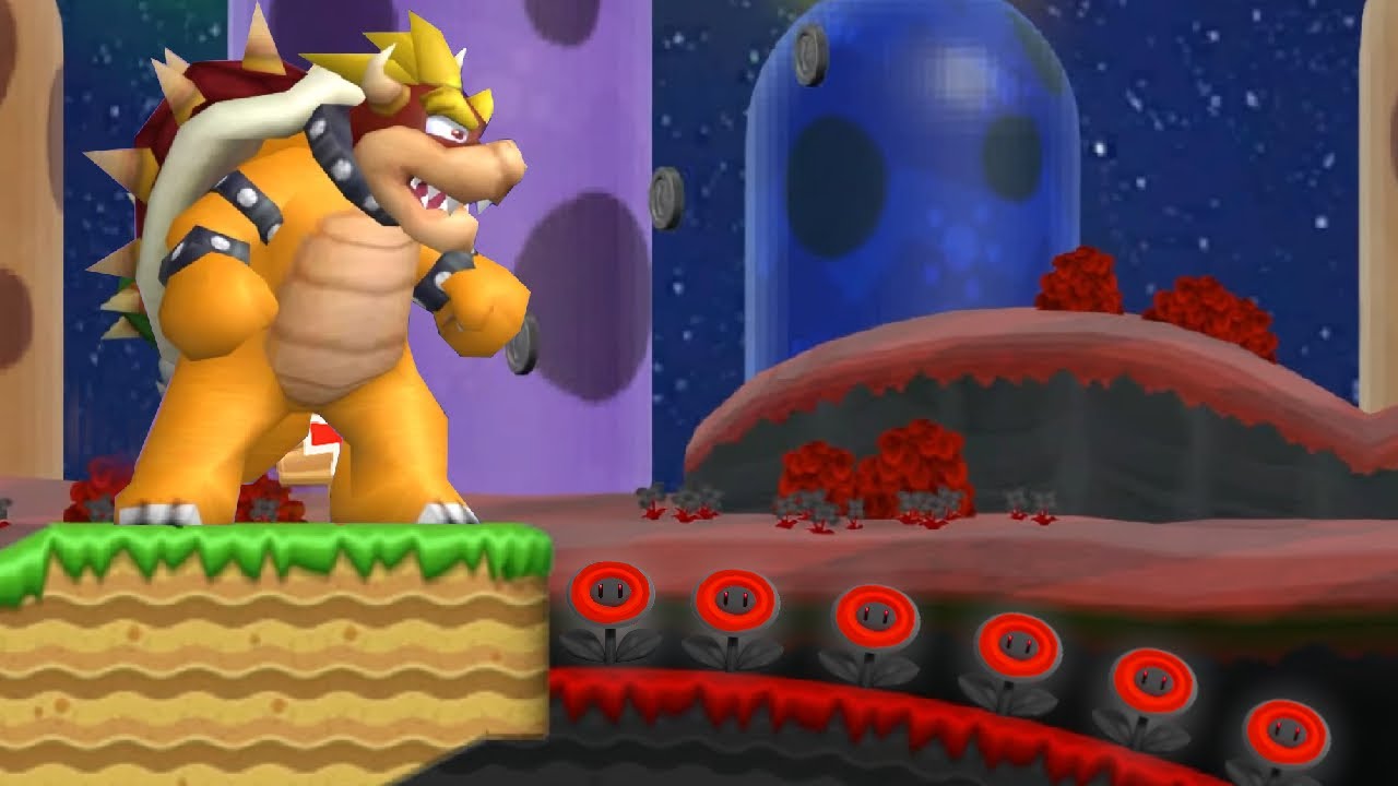 Giant Dark New Super Mario Bros. Wii Bowser - Walkthrough - #01 - YouTube