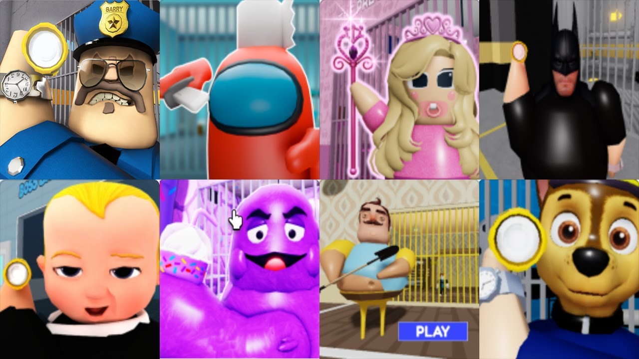 All Games BARRY PRISON RUN 2 IN REAL LIFE Roblox Among Us Barbie Boss ...