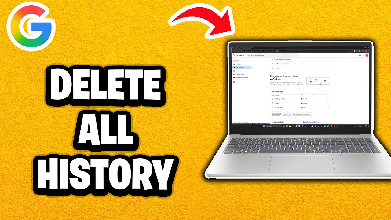 How To Delete All History From Google My Activity - Fastest Guide - YouTube