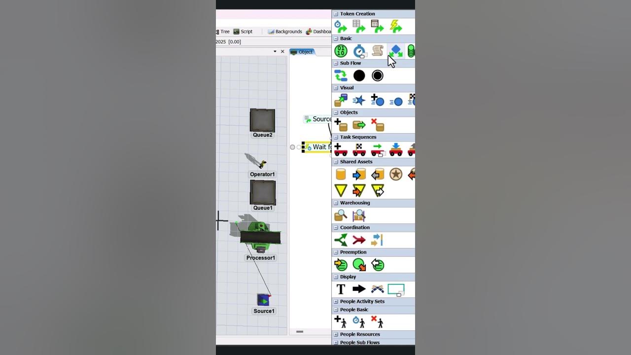 How to add and Configure Object Process flow in FlexSim #flexsim #simulationsoftware #simulation ...