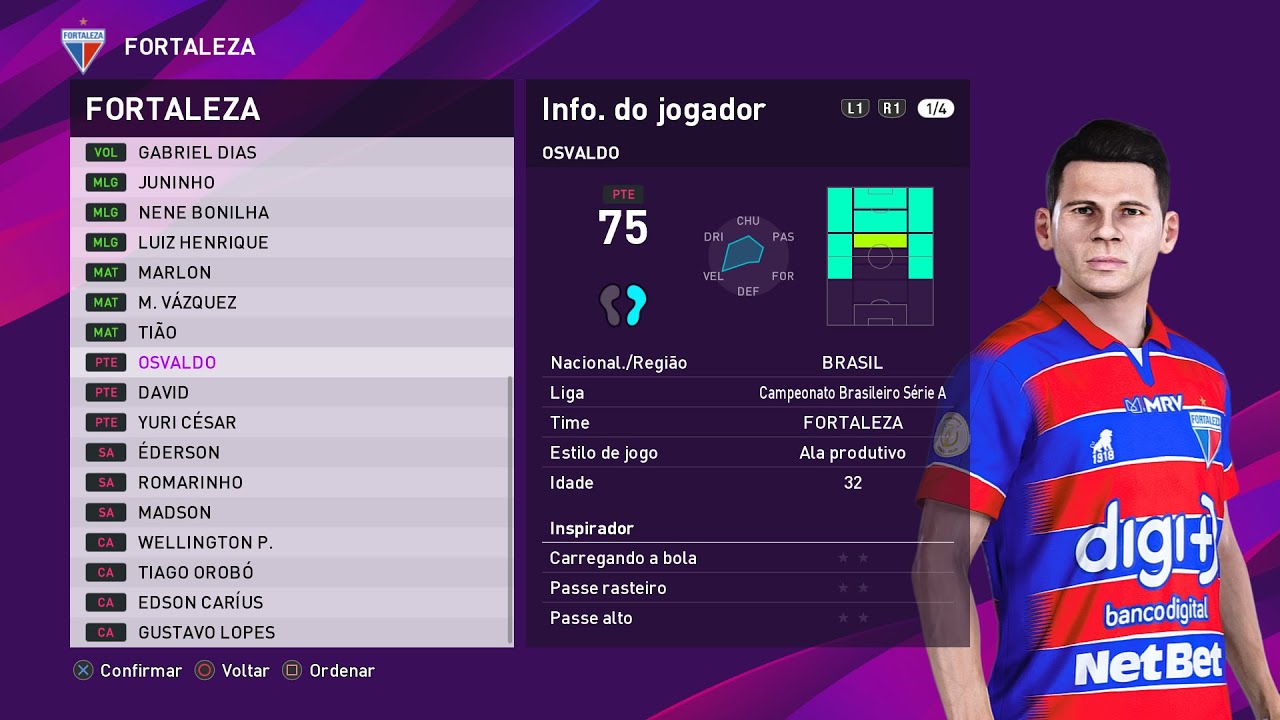 PES 2020 - elenco FORTALEZA ATUALIZADO no eFootball PES 2020 - Abril ...