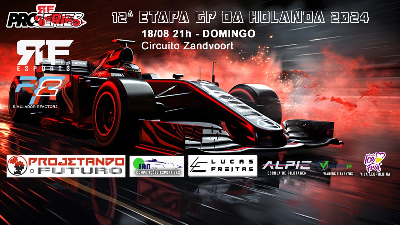 12ª Etapa da RF1 Pro Series GP da Holanda Zandvoort 2024. - YouTube