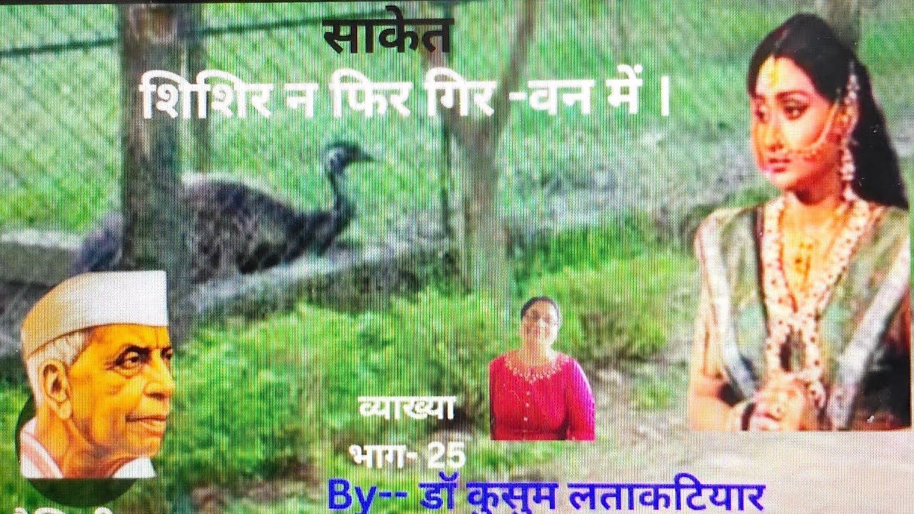 उर्मिला विरह वर्णन,साकेत नवम् सर्ग# व्याख्या-25, maithilisharan Gupt ...