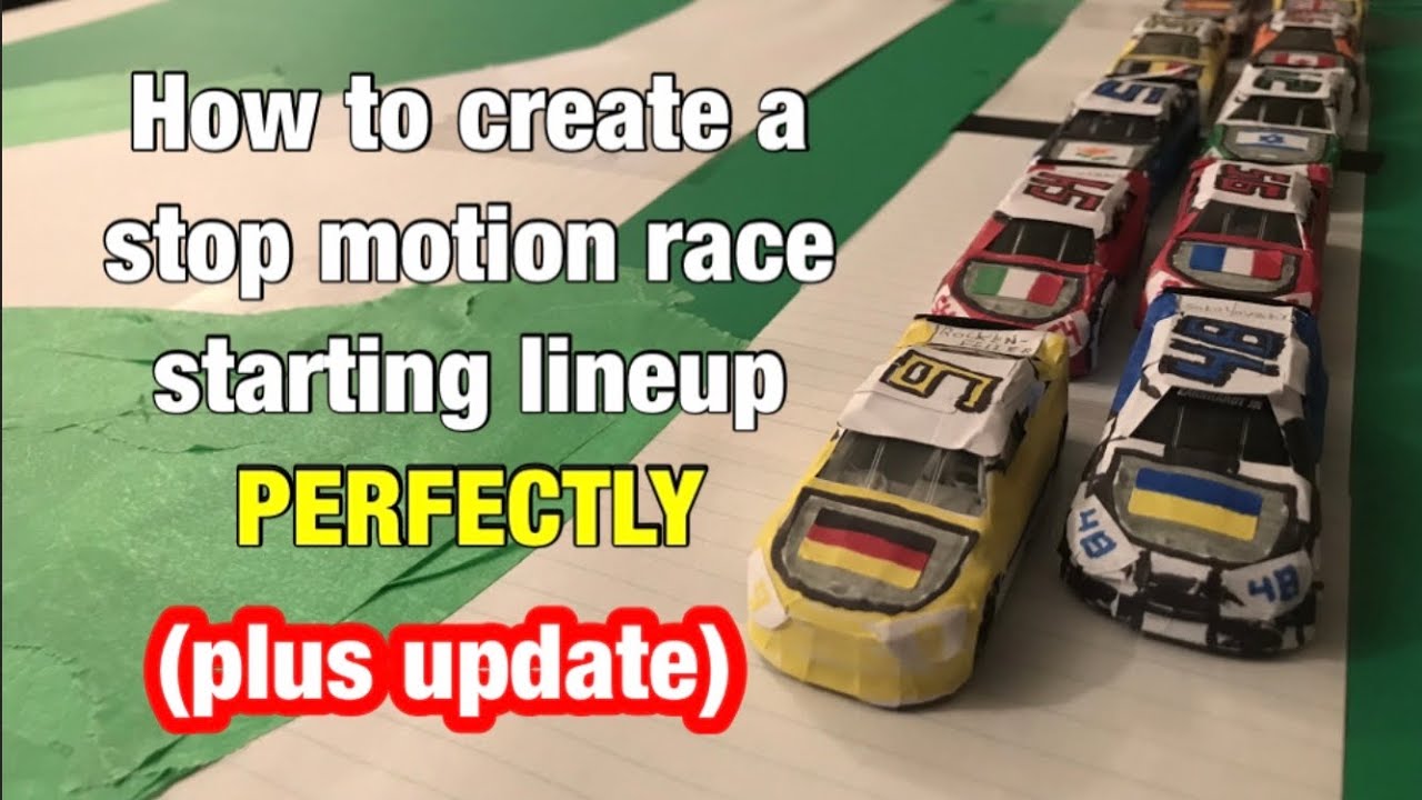 Now to create a stop motion race starting lineup PERFECTLY (+@NASCAR ...