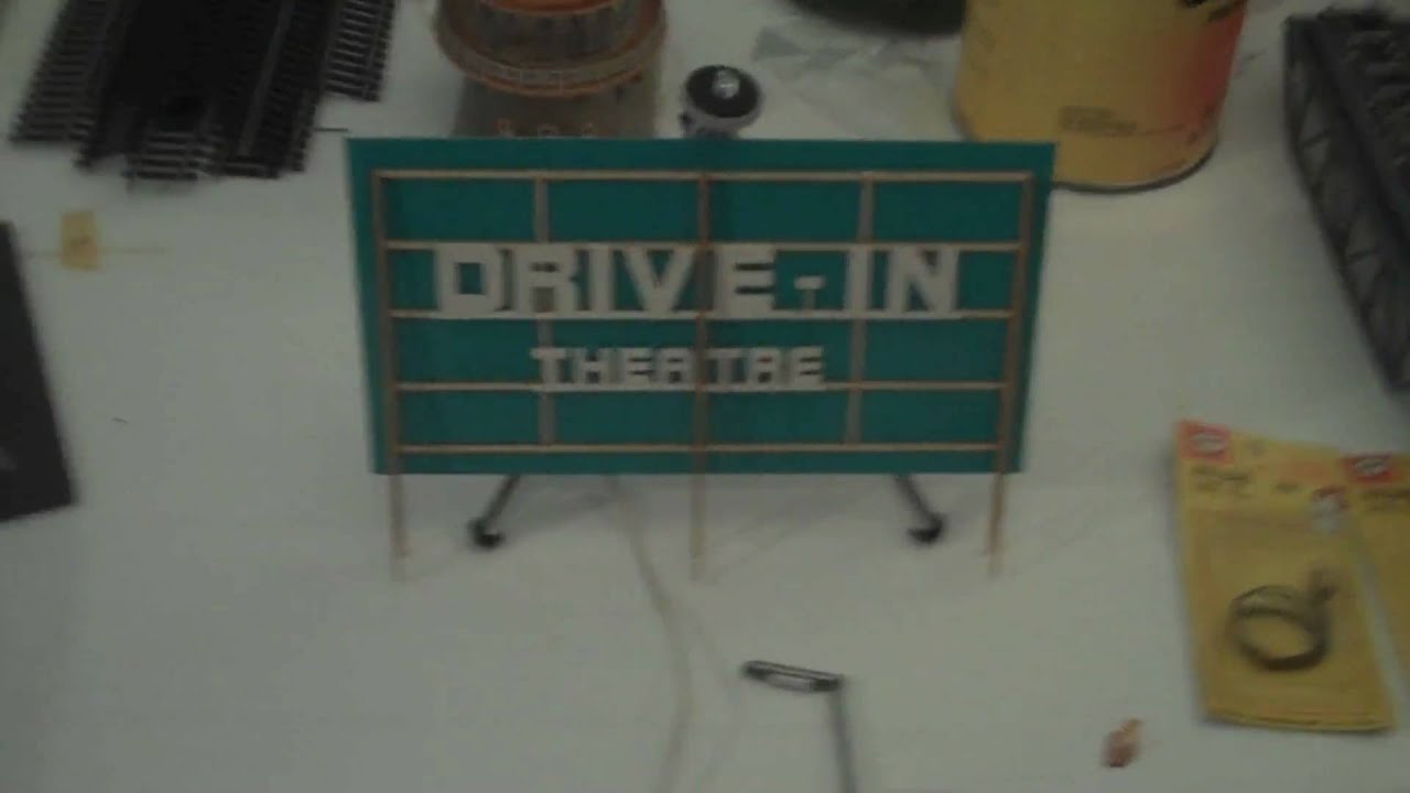 Drive In Theatre PART 1 HO Scale Model Railroad Update - YouTube