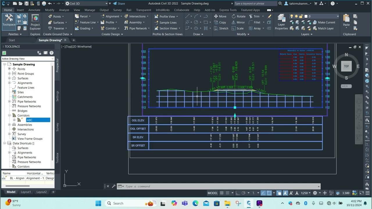 7 How To Draw Multiple Cross Section And Add SuperElevation In CIVIL 3D - YouTube
