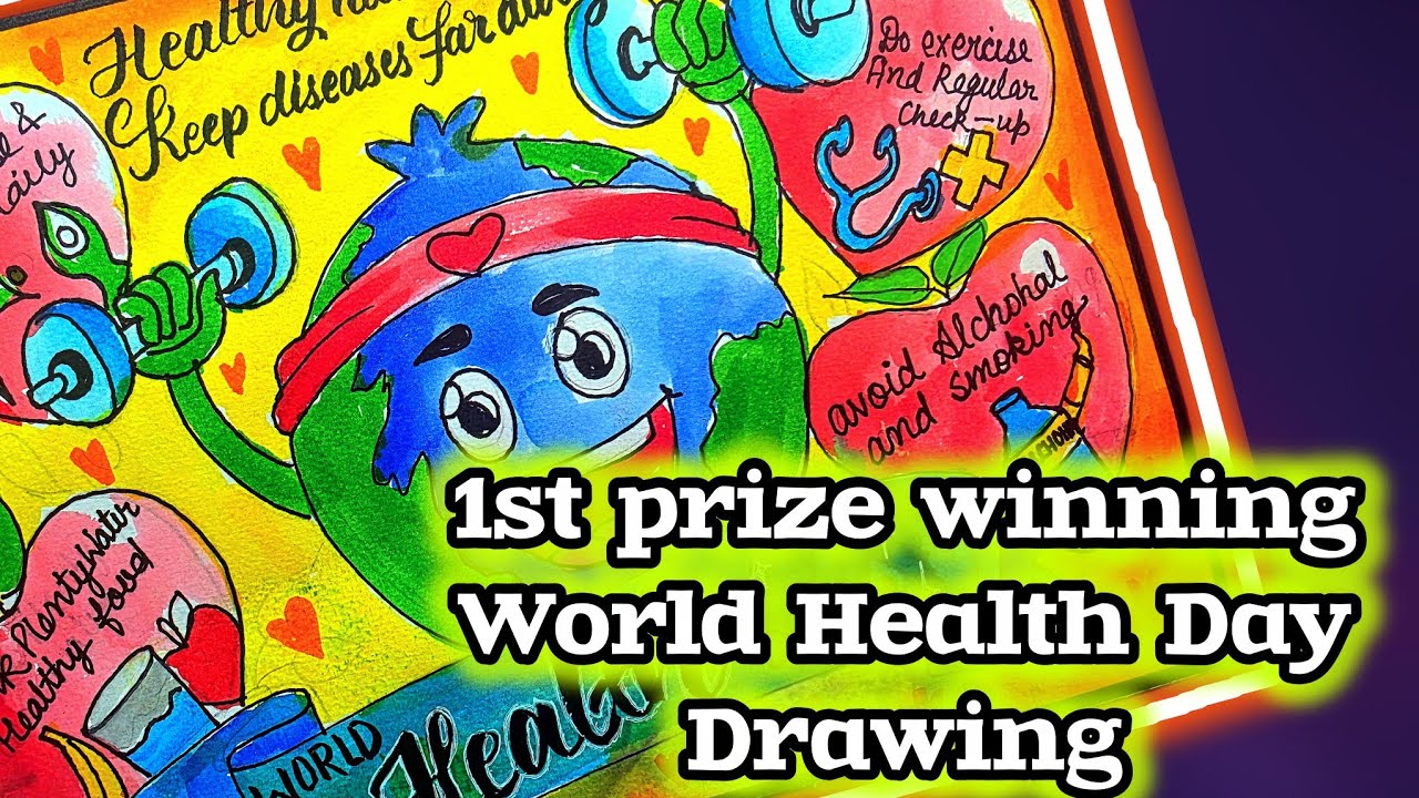 World Health Day Drawing / World Health Day Poster / Health Day Drawing ...