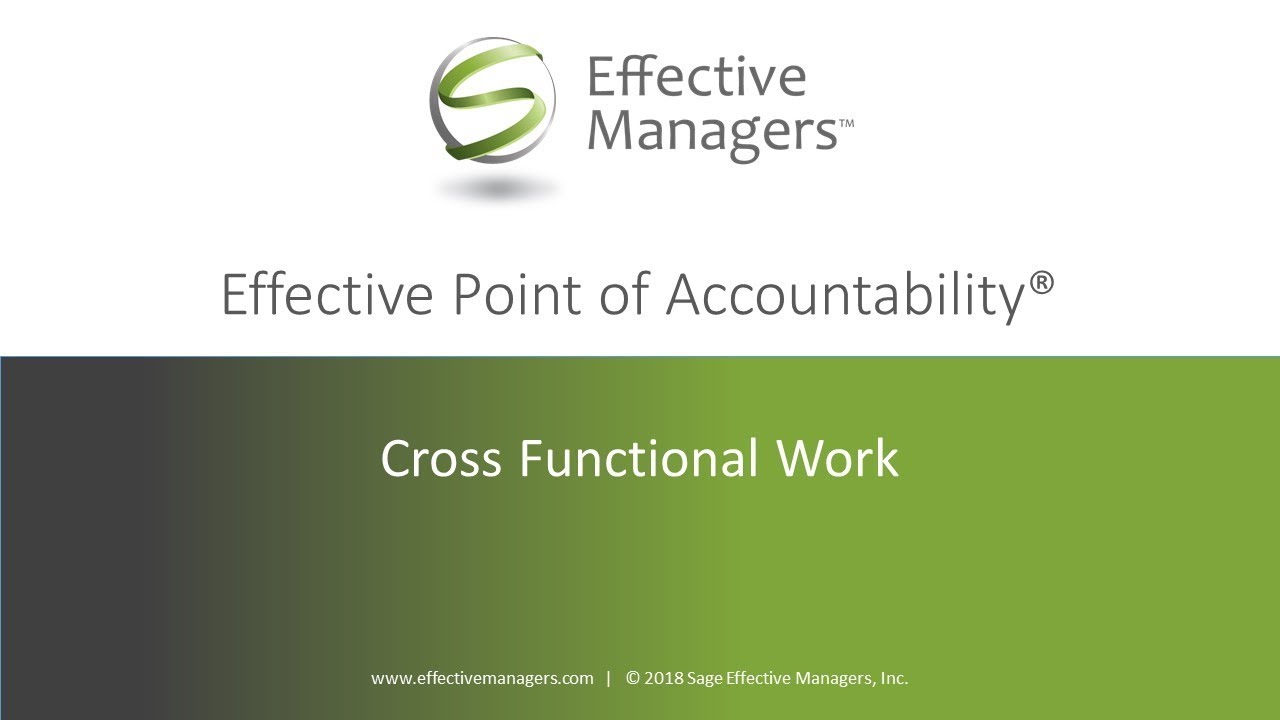 Accountability Part 5 EPA for Cross Functional work - YouTube