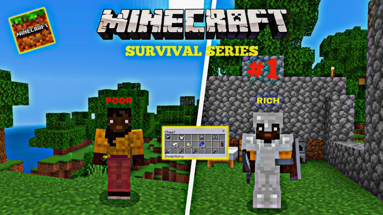 Minecraft survival series episode 1(in hindi) | minecraft pe gameplay # ...