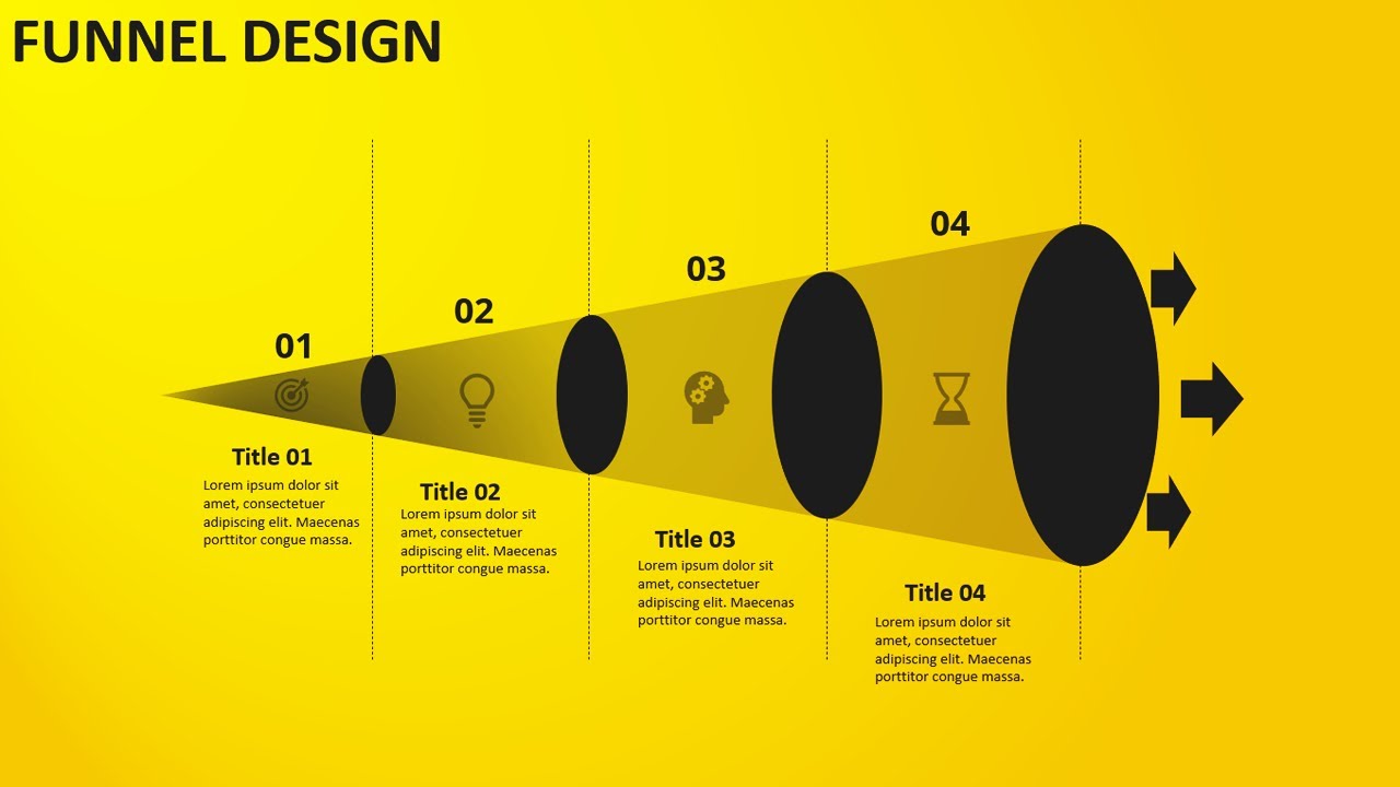 Funnel Design with 4 Steps infographic slide in PowerPoint - YouTube