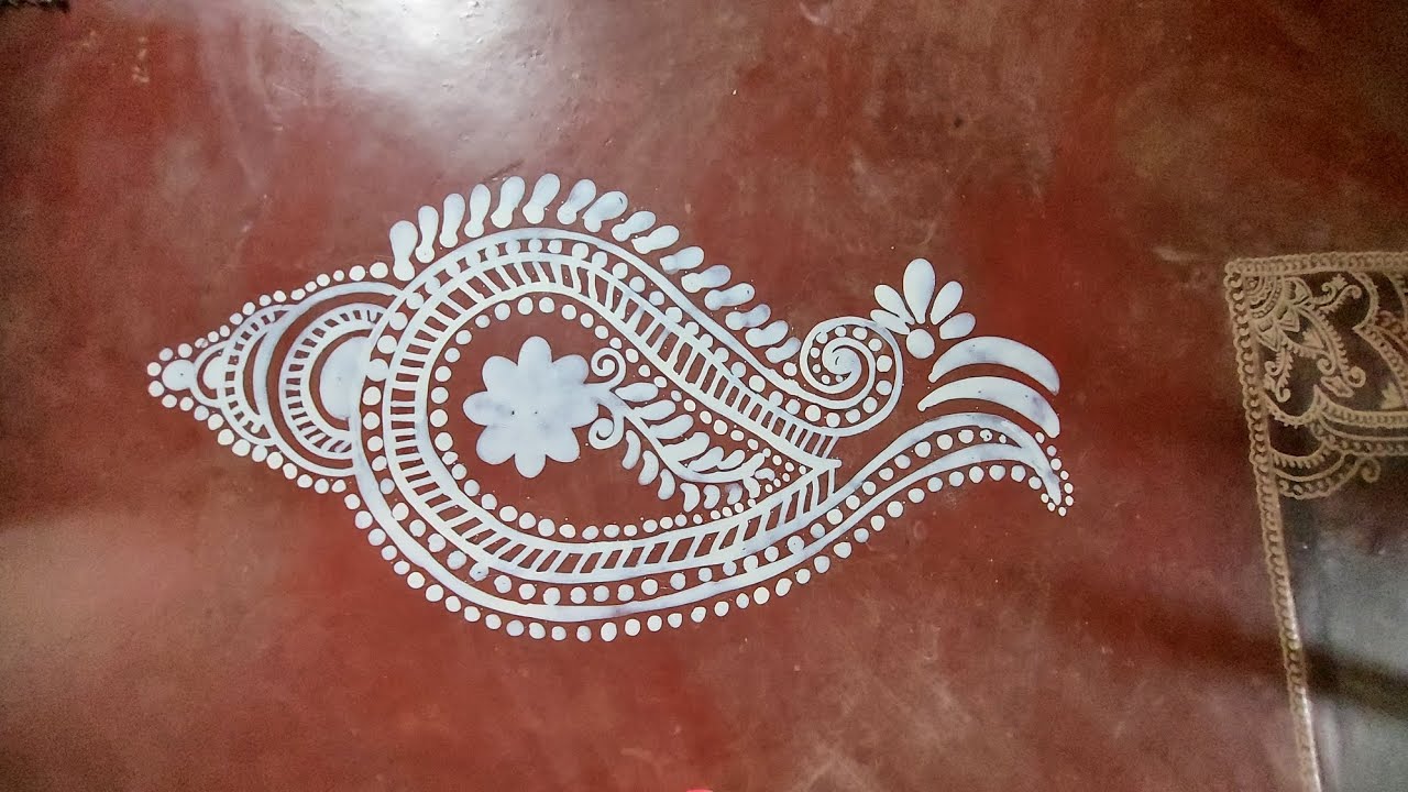 Simple Alpona Design Episode -47/সহজ আল্পনা আঁকা শিখুন পর্ব -47 - YouTube