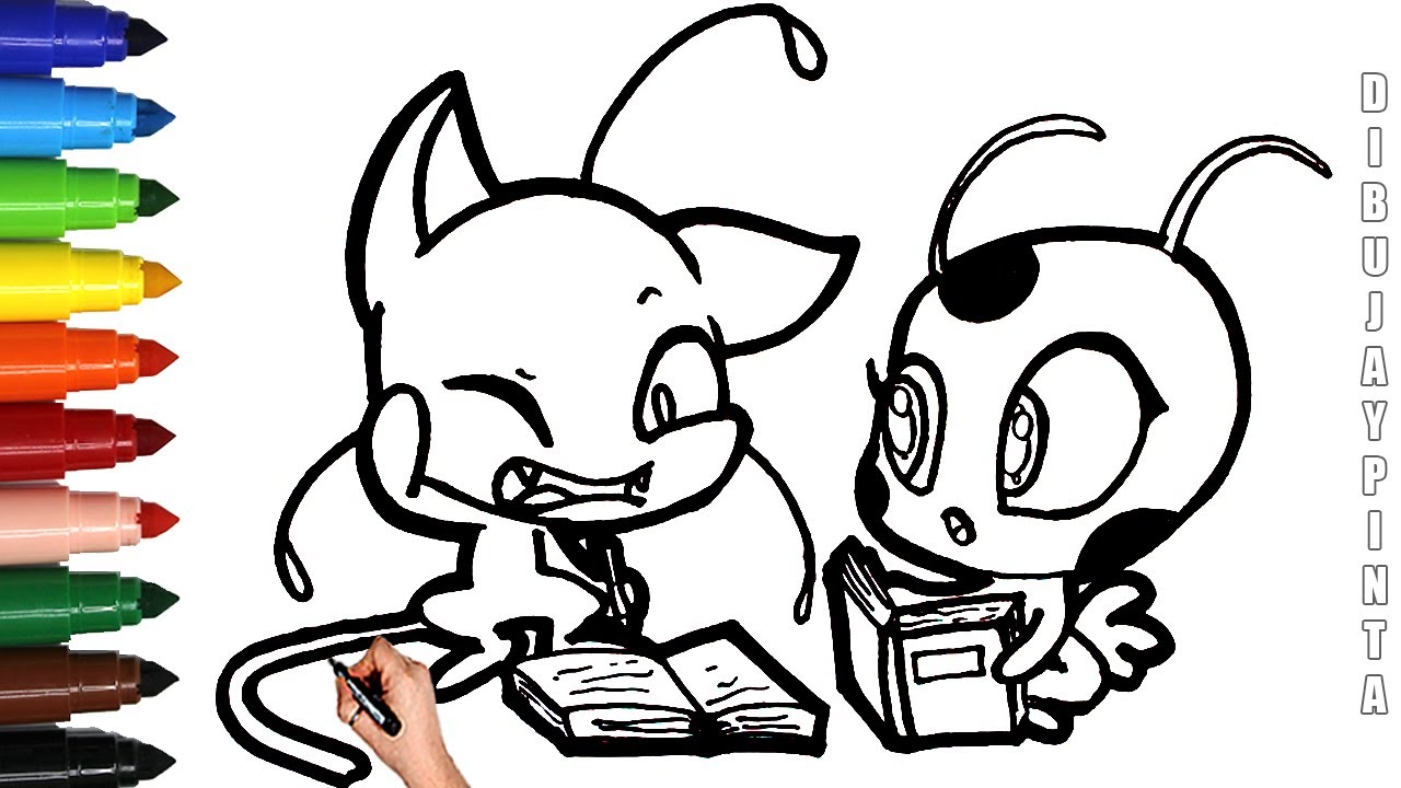 Cómo Dibujar KWAMIS TIKKI Y PLAGG de LADYBUG 🌈 Dibujos para Niños 🌈 ...