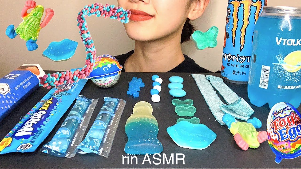 【ASMR】Blue Food Eating 🦋 / 【Eating Sounds 】 #blue #food #asmr # ...