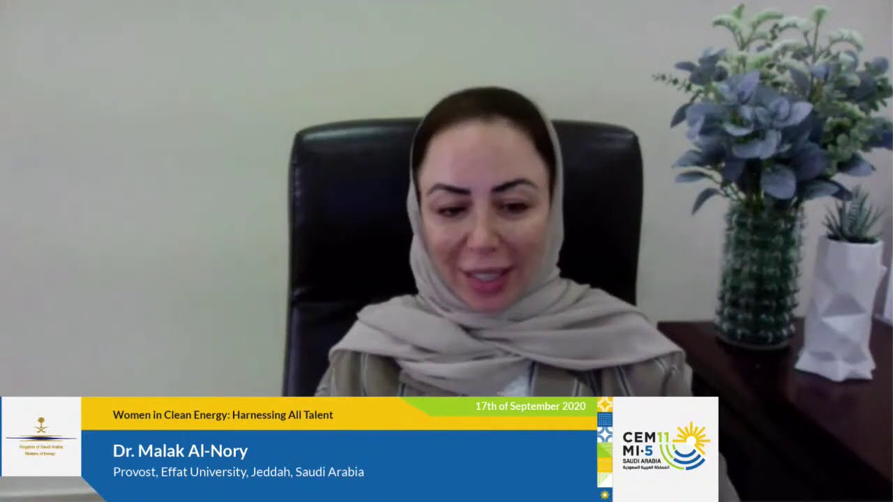 Welcome remarks Dr. Malak Al-Nory (Women in Clean Energy: Harnessing ...