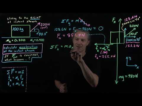 Kinetic Friction and Newton’s 2nd Law (Example) - YouTube