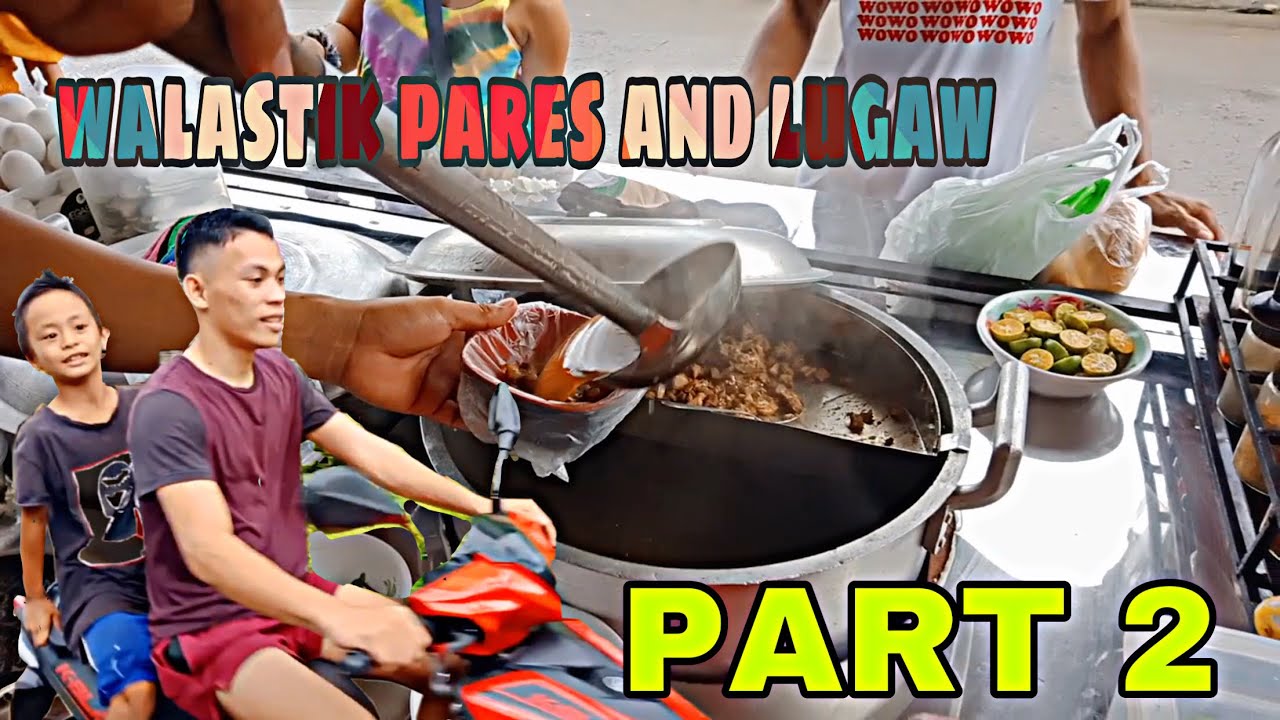 Filipino Street Foods | LUGAW and BEEF PARES in MATNOG, SORSOGON - YouTube