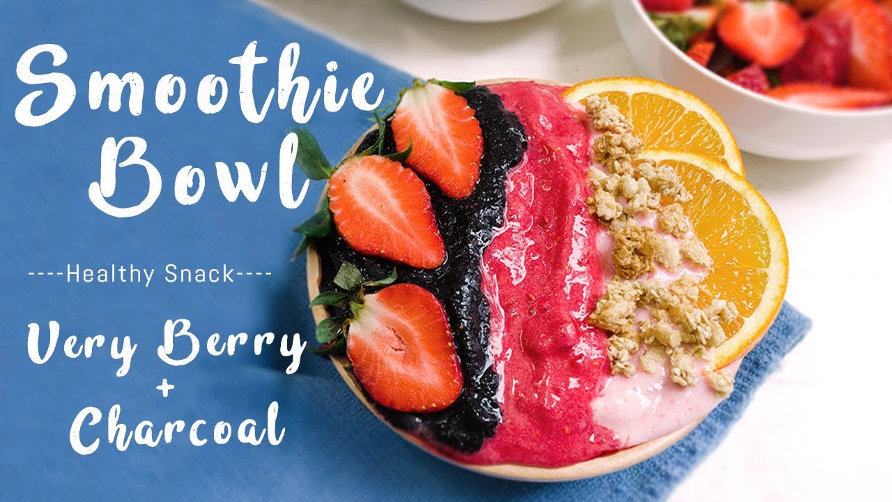 Colorful Smoothie Bowl | Very Berry + Charcoal | Instagram trend | สูตร ...