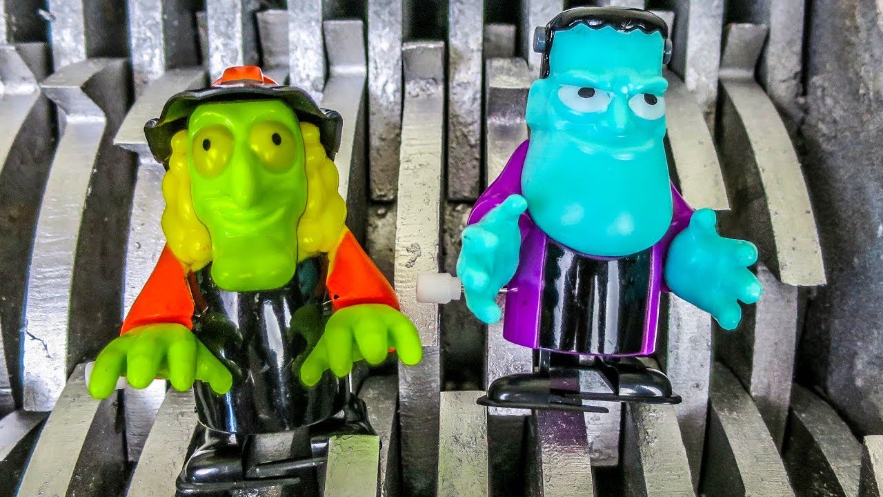 Walking Zombies Shredded! Scary Wind-Up Toys Destroyed! What's Inside ...