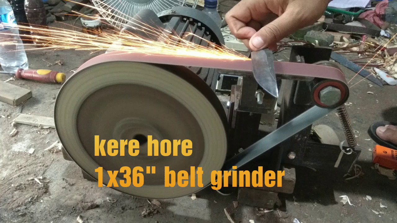 diy kere hore 1x36" belt grinder - YouTube