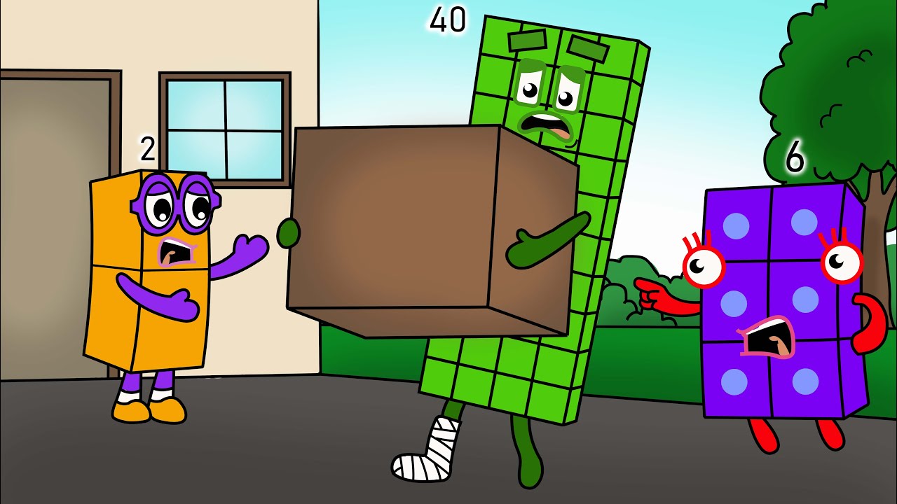 NB 40 Tries To Lift Things Even With A Painful Foot - Numberblocks ...