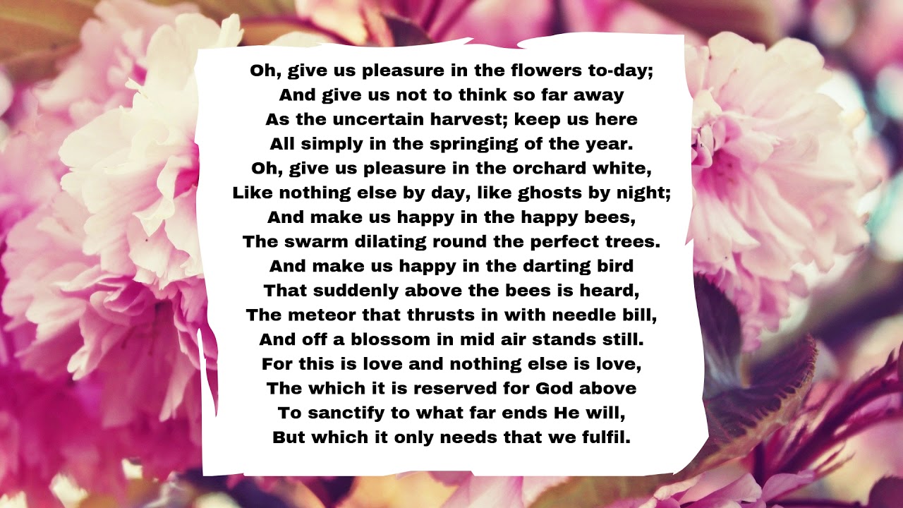A Prayer In Spring by Robert Frost (1915) - YouTube