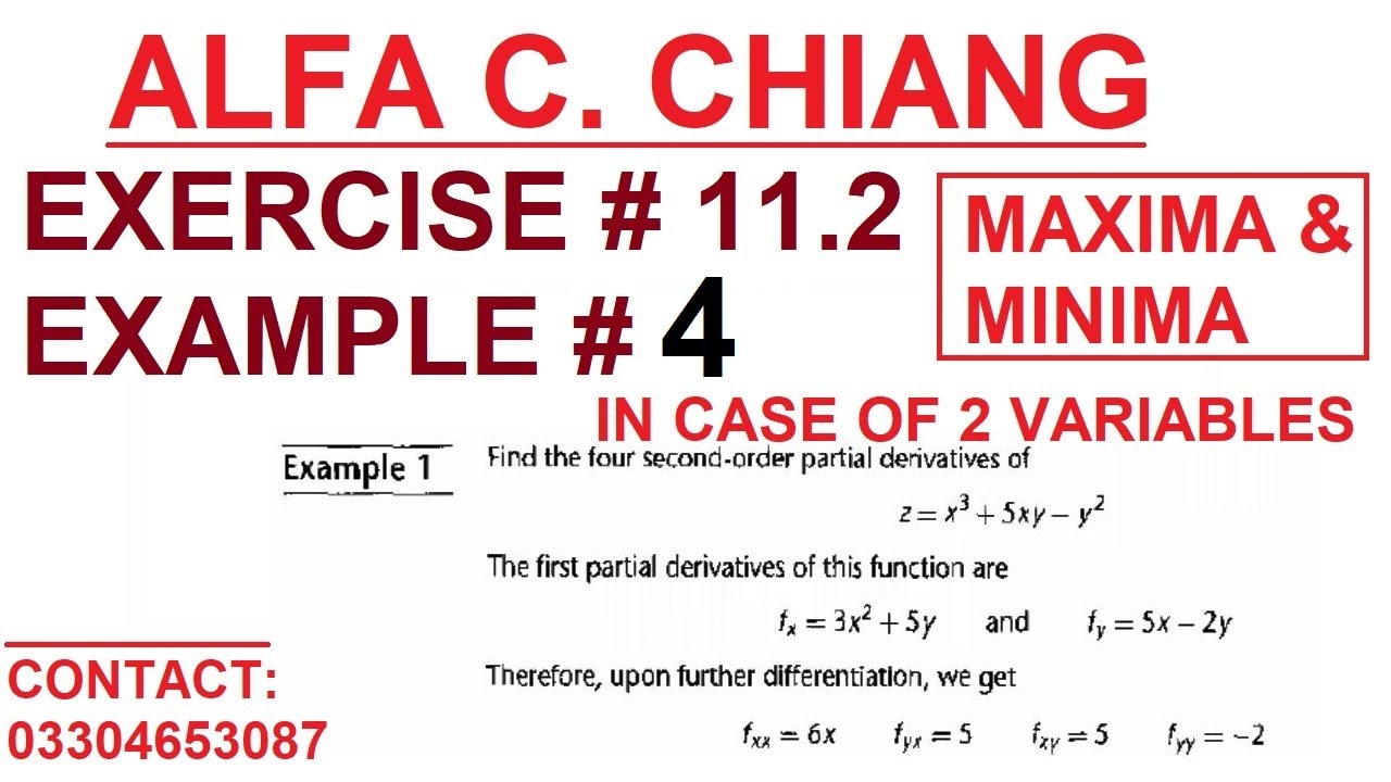 Ex#11.2, Example#4 (Alpha C. Chiang) || Mathematical economics - YouTube