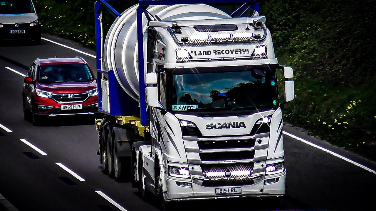 Truck spotting on the M5 at J7 #2 - Includes V8s and Scott Andrews ...