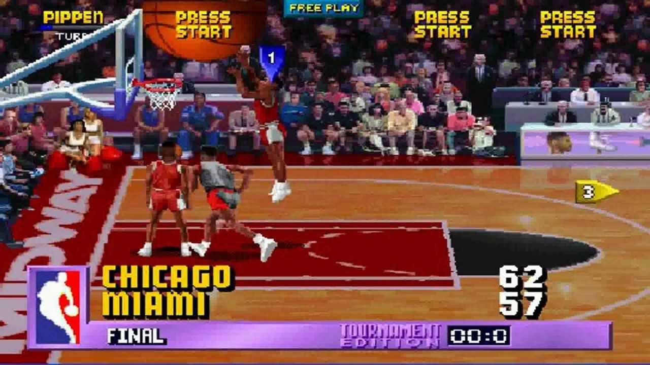 NBA Jam TE ARCADE 1080P HD PLAYTHROUGH - CHICAGO BULLS VS MIAMI HEAT ...